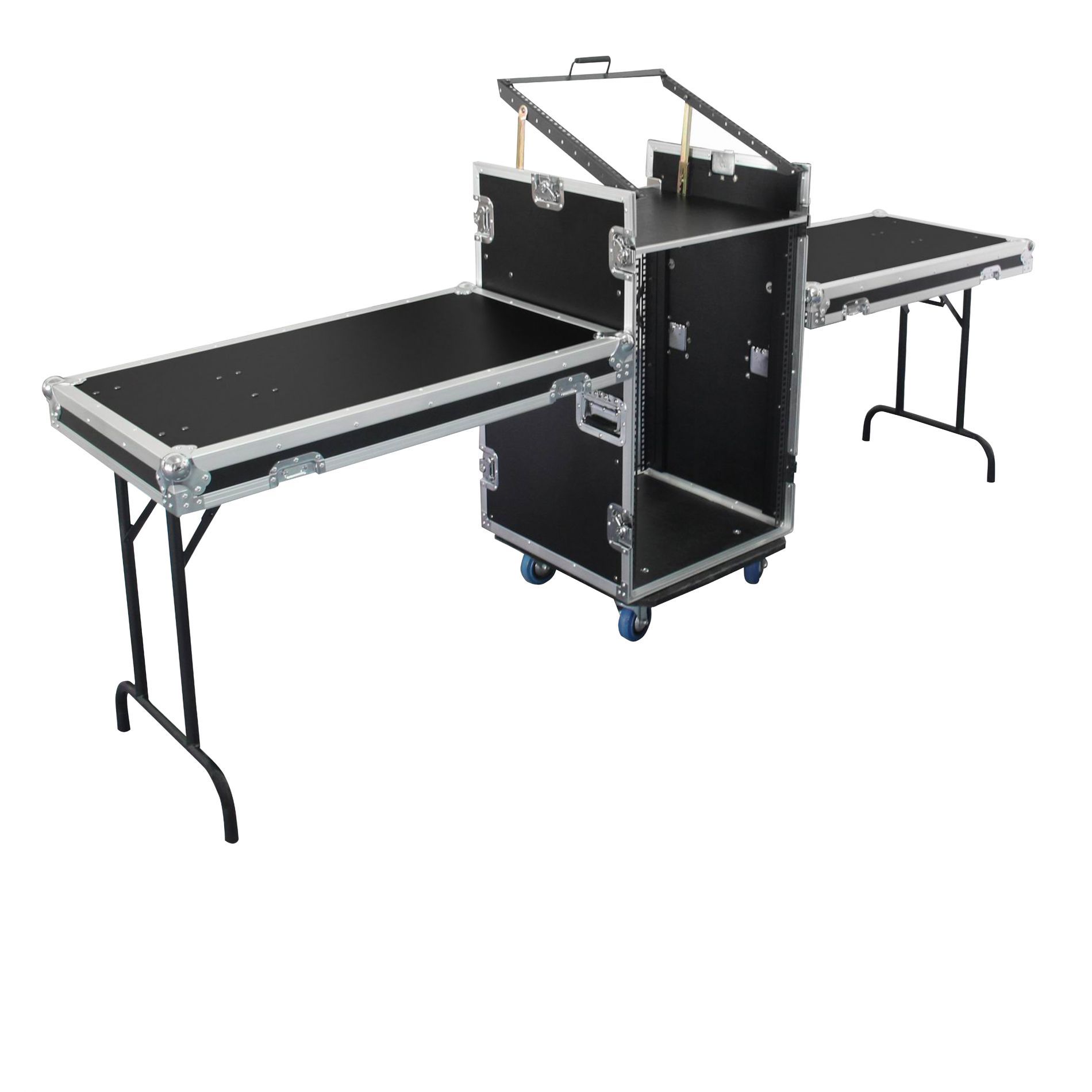 Flightcase dj Power acoustics Flight case 12U DS + 3U + 2 tablettes