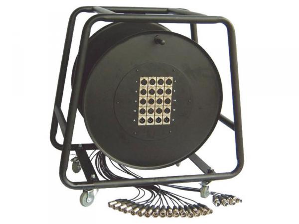 Cable multipolar Power SNAKE 2155 Enrouleur 32 entrées 8 Sorties XLR 50m