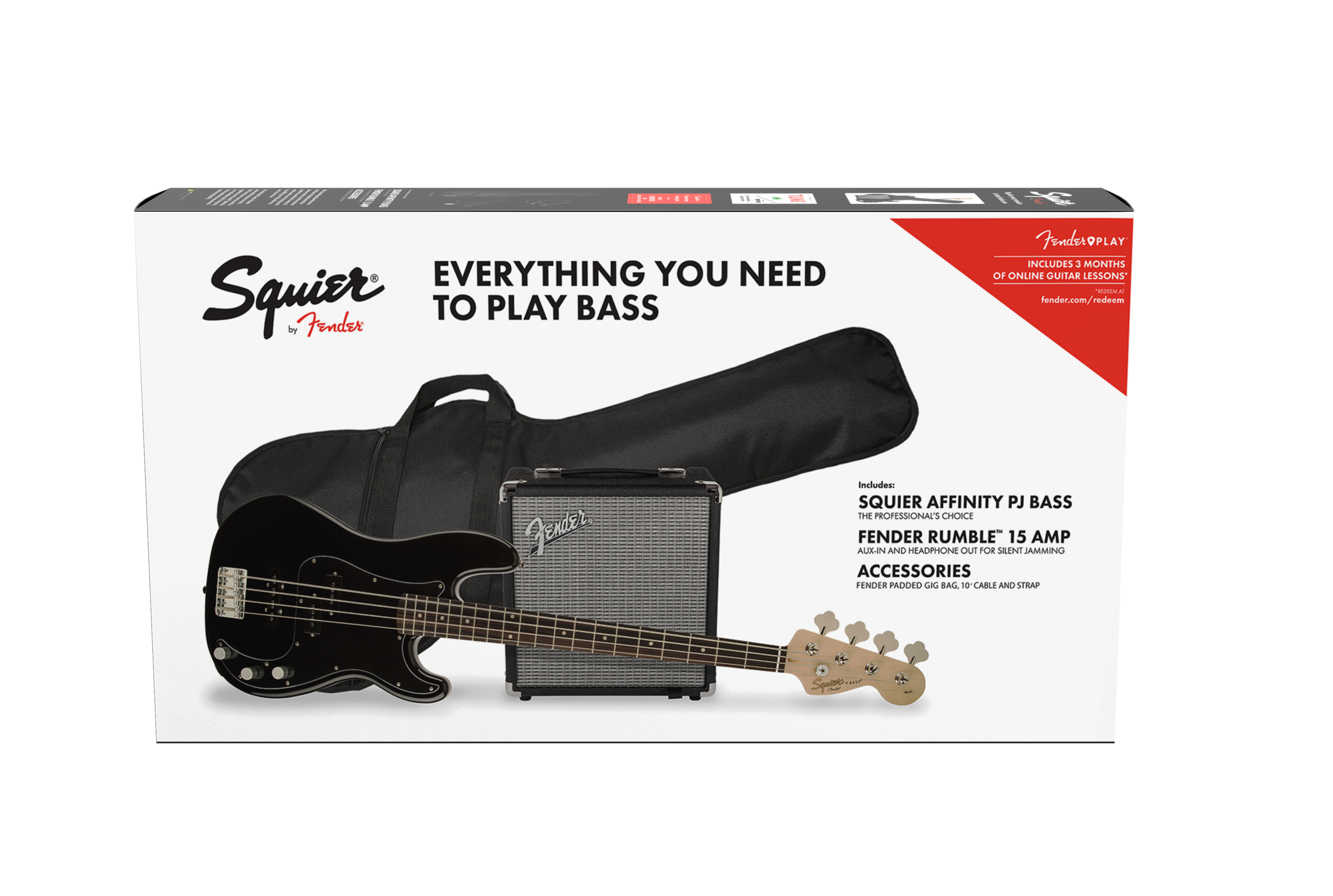 Pack bajo eléctrico Squier Affinity Series Precision Bass PJ Pack 2018 ...