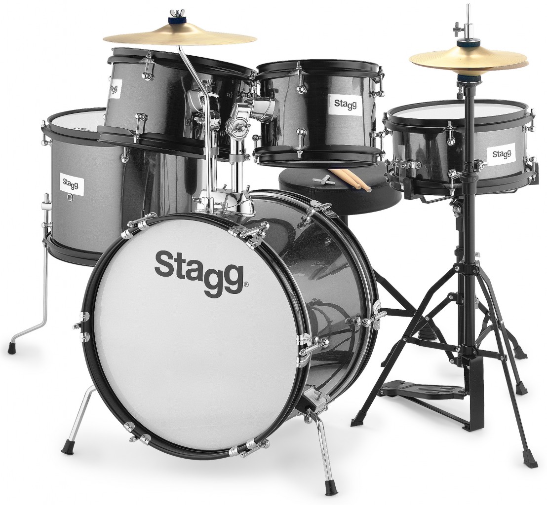 Batería acústica junior Stagg TIM JR 5/16 BK Junior - black negro